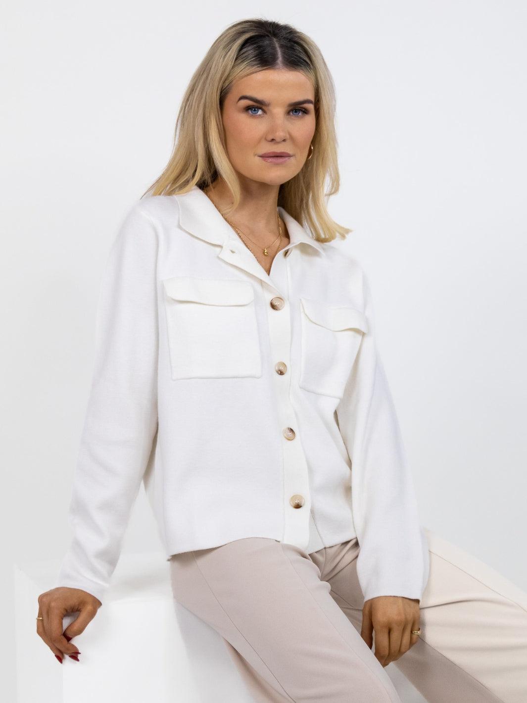 Kate & Pippa Dani Cardigan In White – Nicola Ross