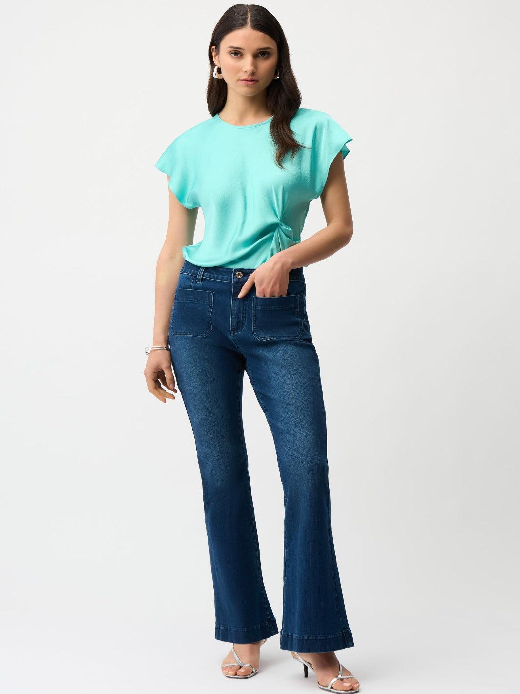 Joseph Ribkoff High-waisted Flare Jeans In Denim Blue 261956 – Nicola Ross