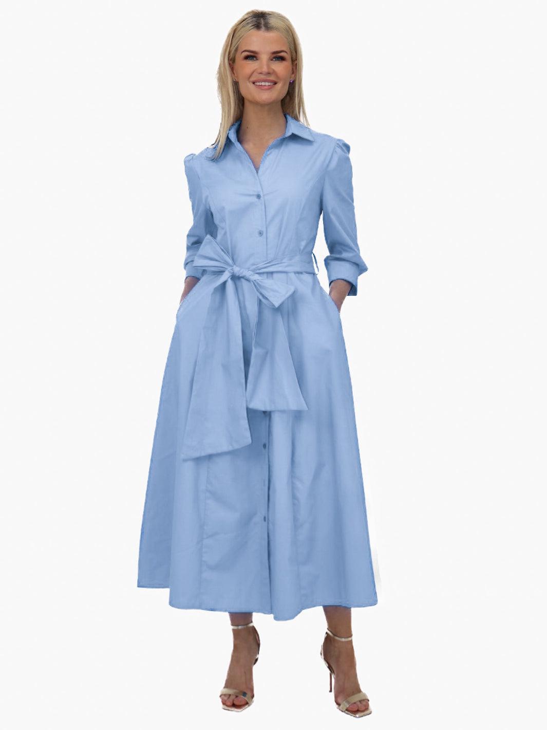 Kate & Pippa Victoria Maxi Dress In Light Blue – Nicola Ross
