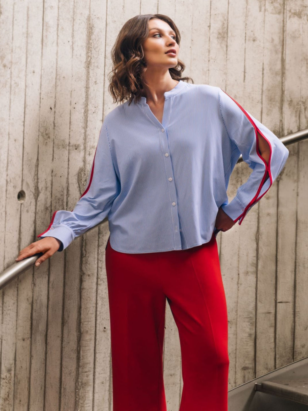 Tuzzi Striped Shirt In Blue/White 421101 – Nicola Ross